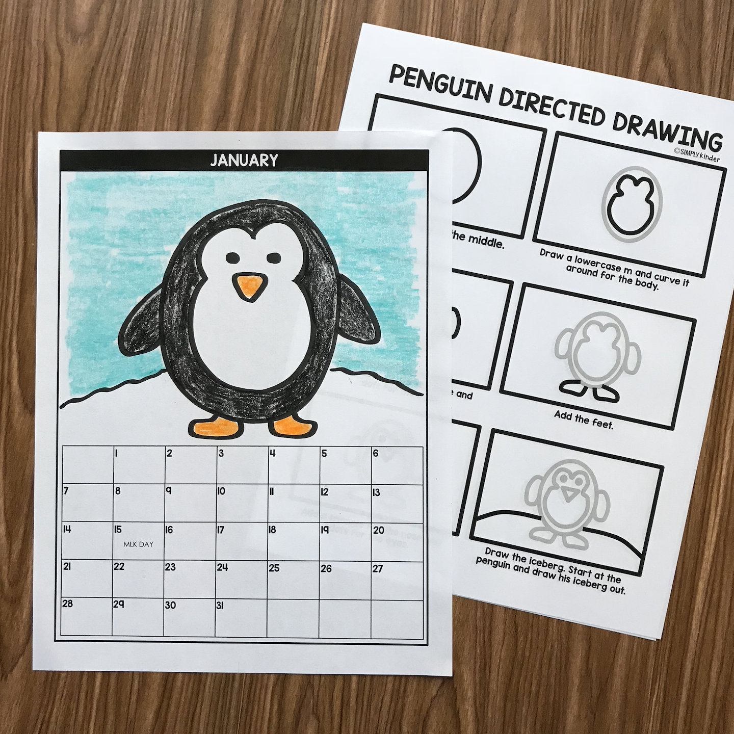 Editable Directed Drawing Calendar, Holiday or Christmas Parent Gift - Etsy