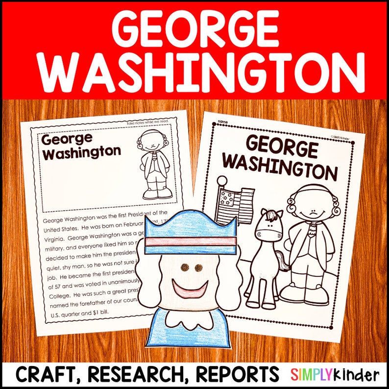 George Washington Craft, Research, and Writing Activities - Etsy