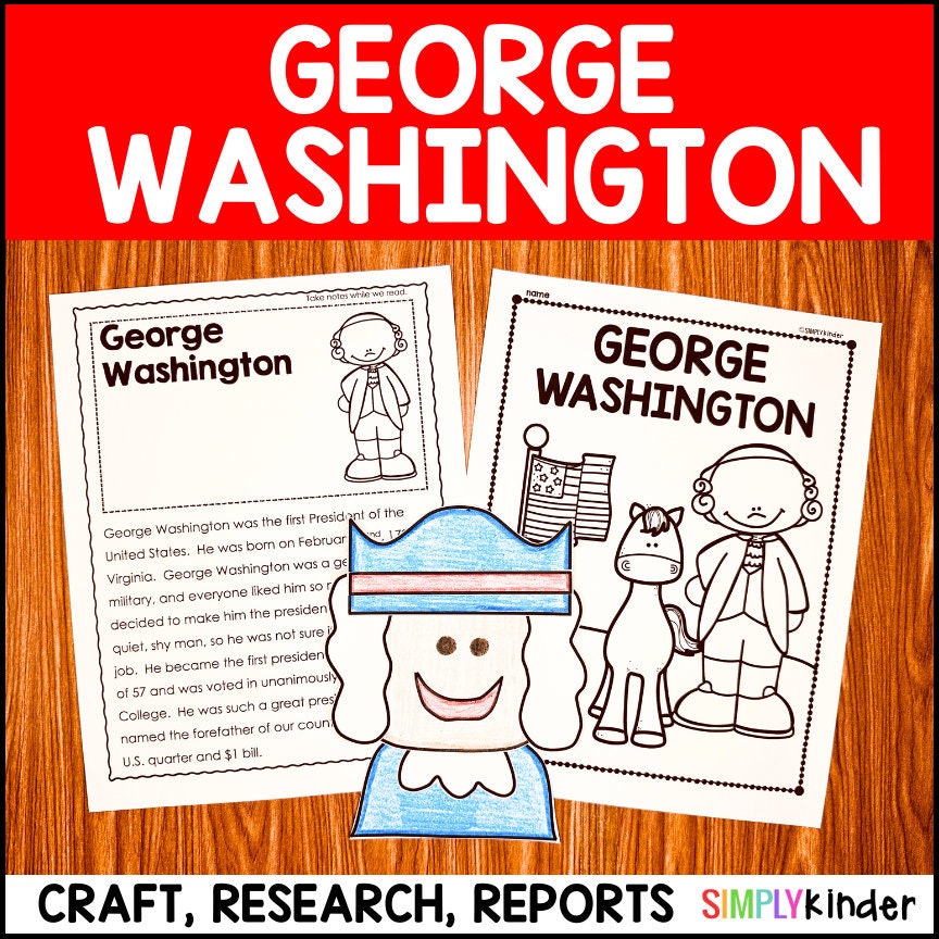 George Washington Craft, Research, and Writing Activities - Etsy
