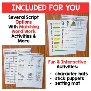 Decodable Partner Play, Reader's Theater, Cvce the Kite - Etsy