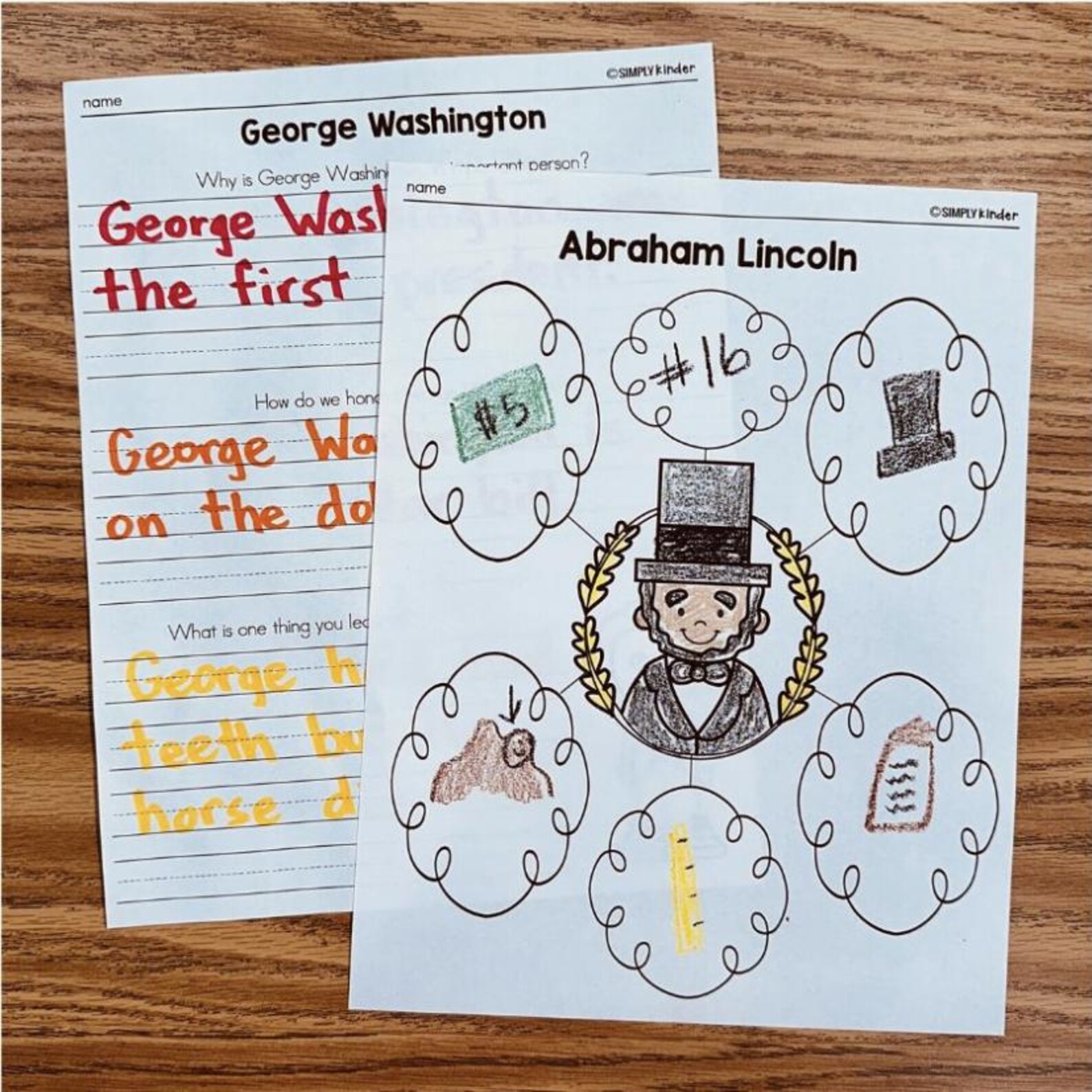 Presidents Day Activities Readers, Abraham Lincoln & George Washington ...