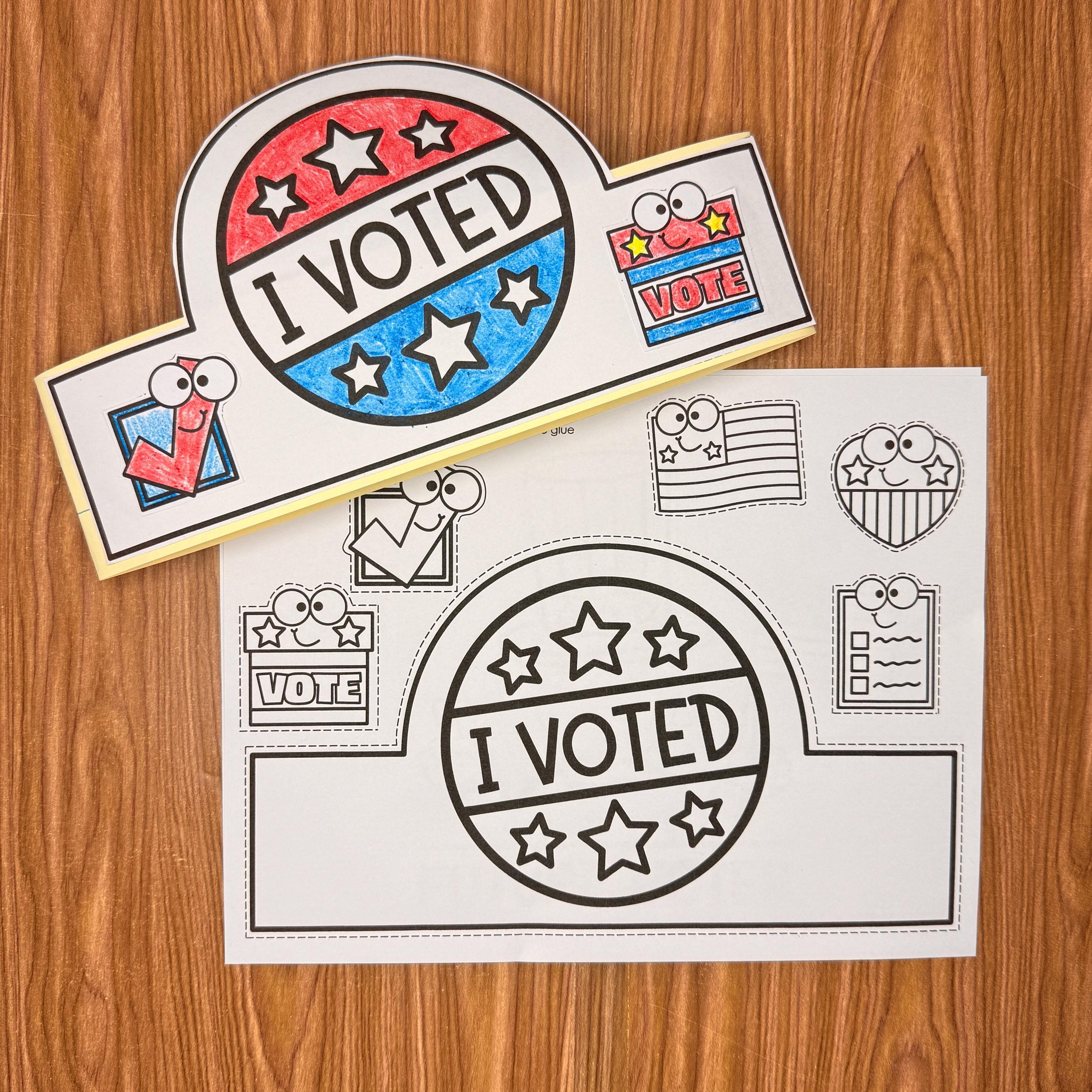 Election Day Hats, Printable Election Crowns - Etsy