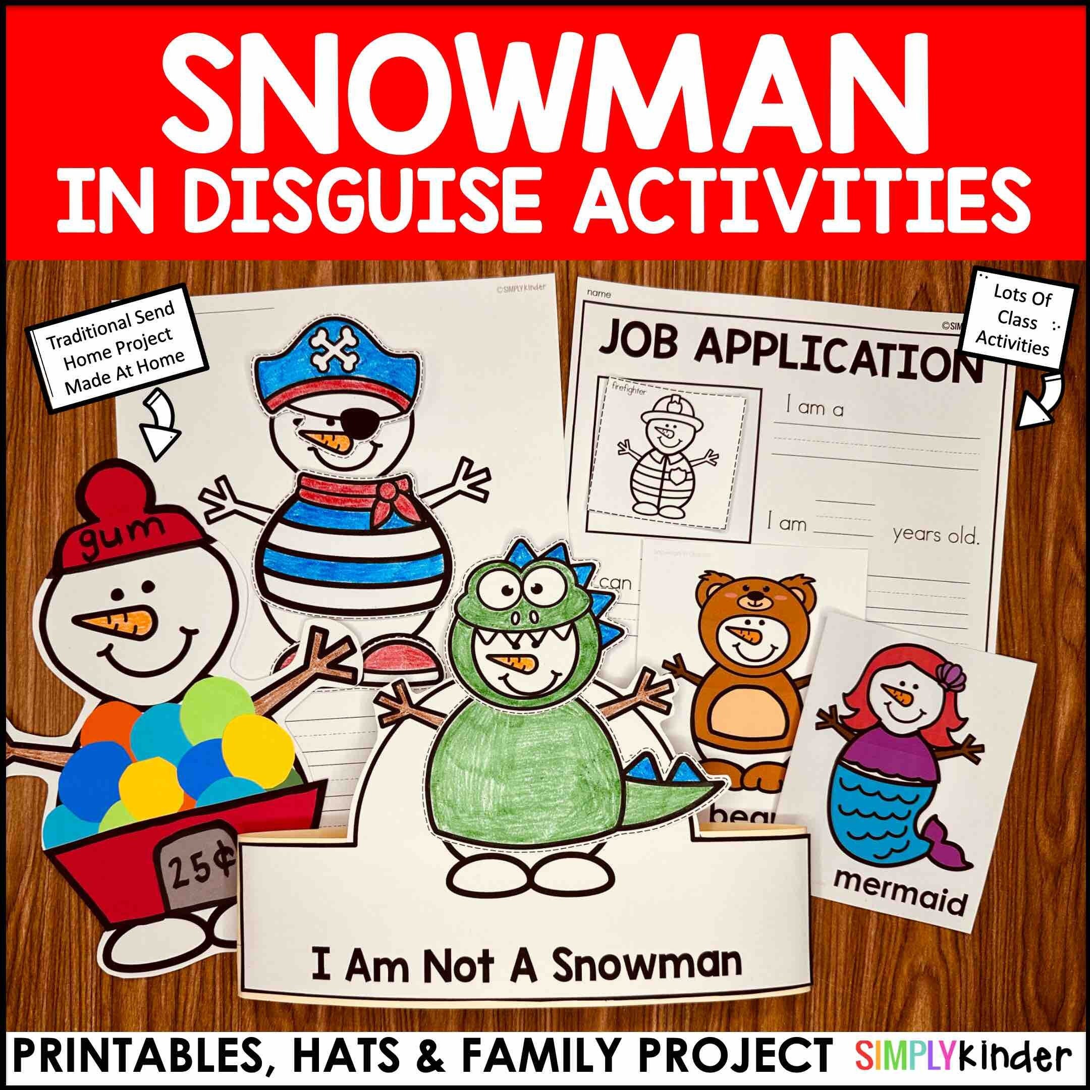 Disguise a Snowman Writing & Craft, Snowman in Disguise Project ...