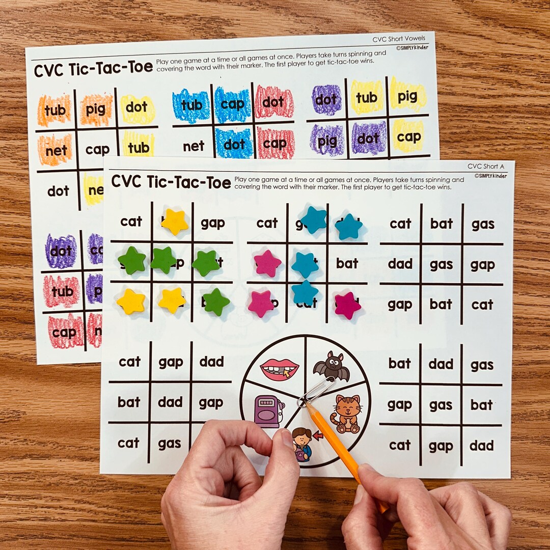 CVC Words Games No-prep Tic-tac-toe - Etsy