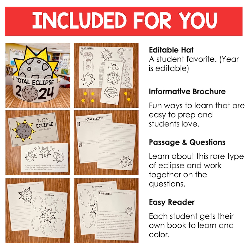 Total Eclipse Activities, Book, Hat, Brochure, & More - Etsy