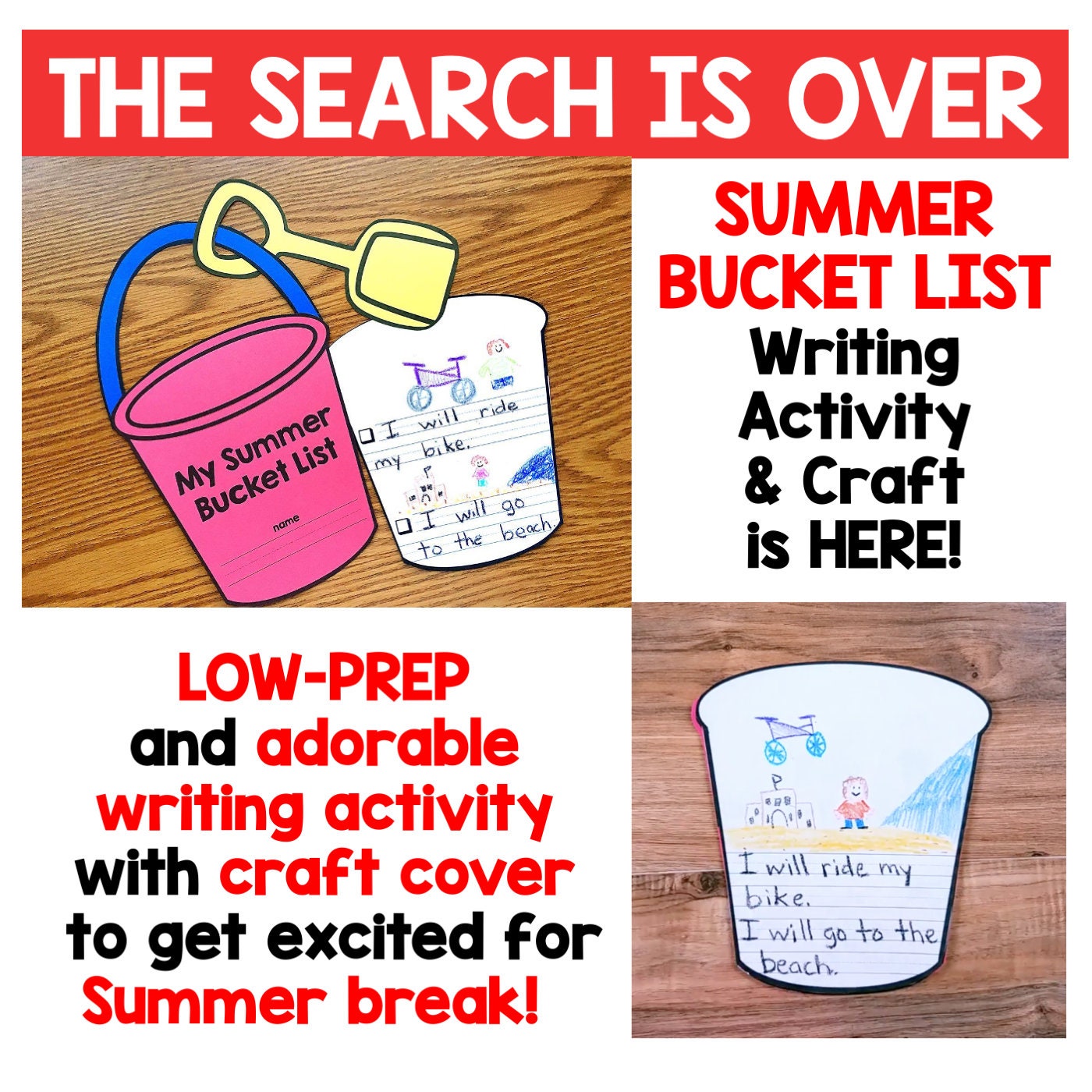 Summer Bucket List Craft & Writing, End of the Year Activity for ...