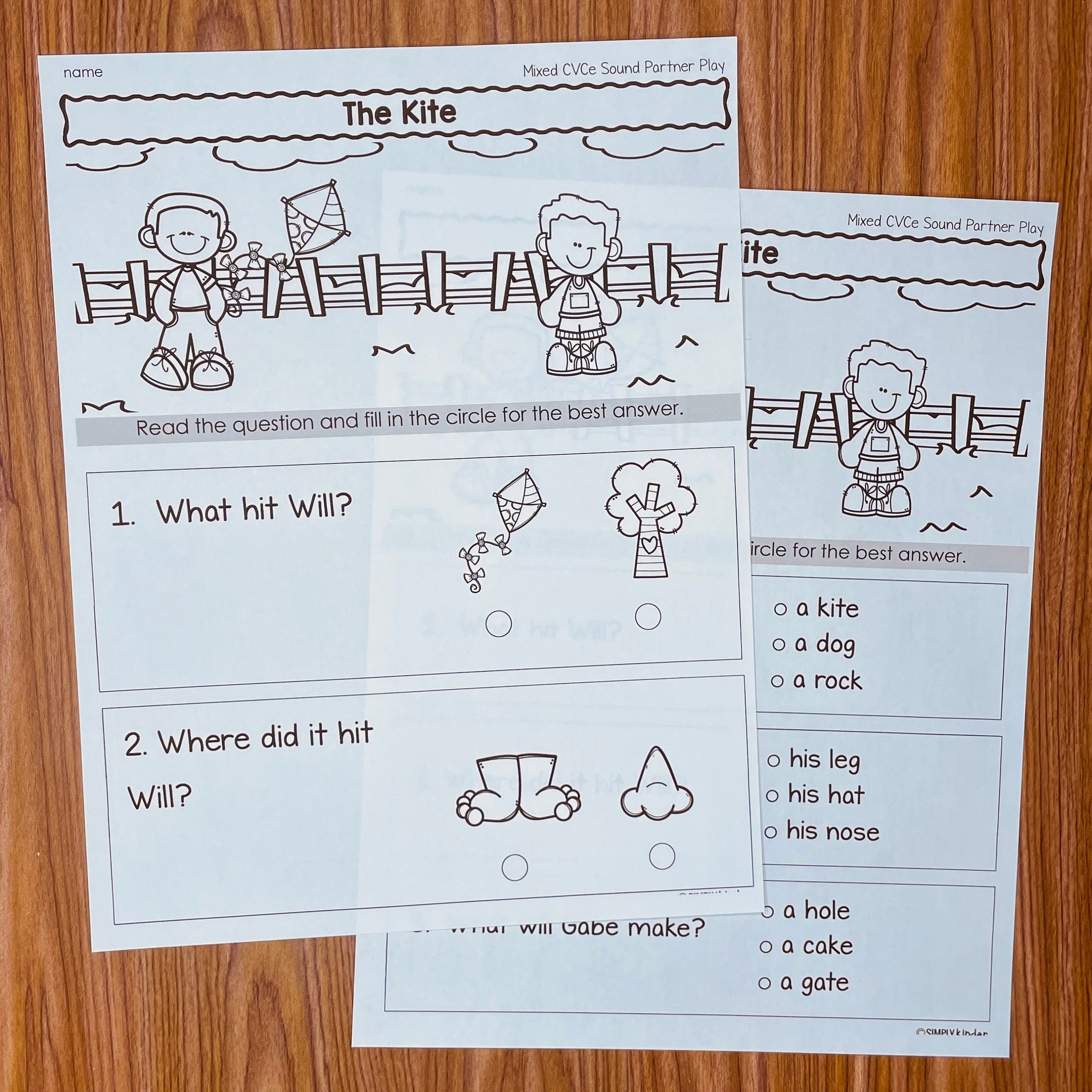 Decodable Partner Play, Reader's Theater, Cvce the Kite - Etsy