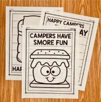 Camping Day End of the Year Activity Pack - Etsy
