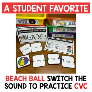 Beach Ball Switch the Sound Morning Bin or Task Box - Etsy