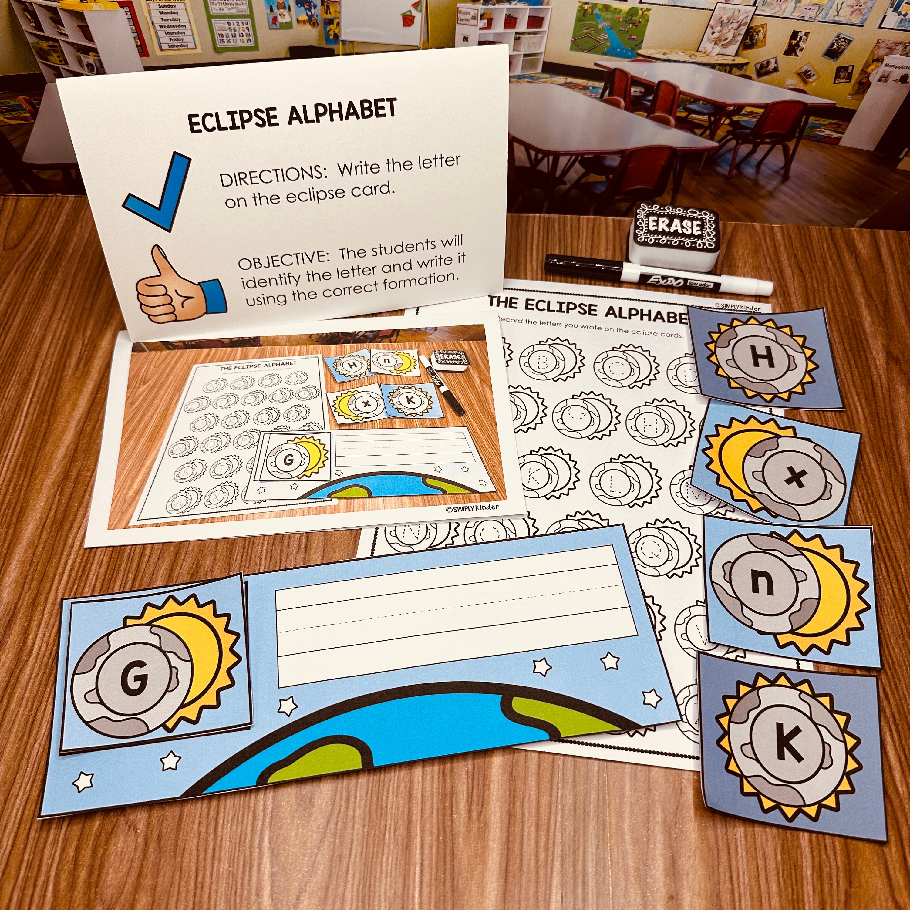 Space and Eclipse Centers and Activities for Kindergarten - Etsy