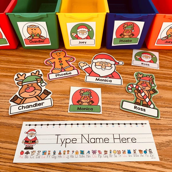 Christmas Name Tag - Etsy