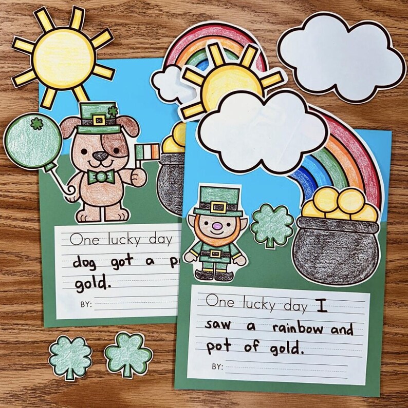 St. Patrick's Day Story Craft: Kindergarten Writing Activity (digital ...