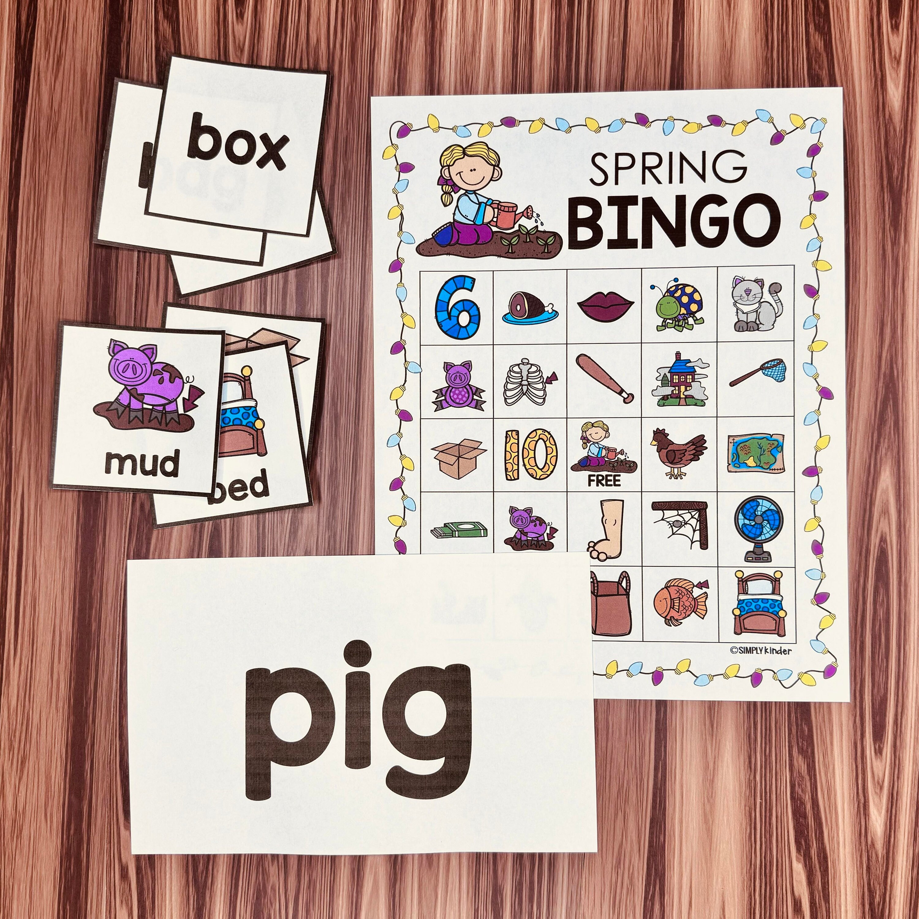 Spring Activities, Phonics Bingo, No-prep CVC Decodable Game ...