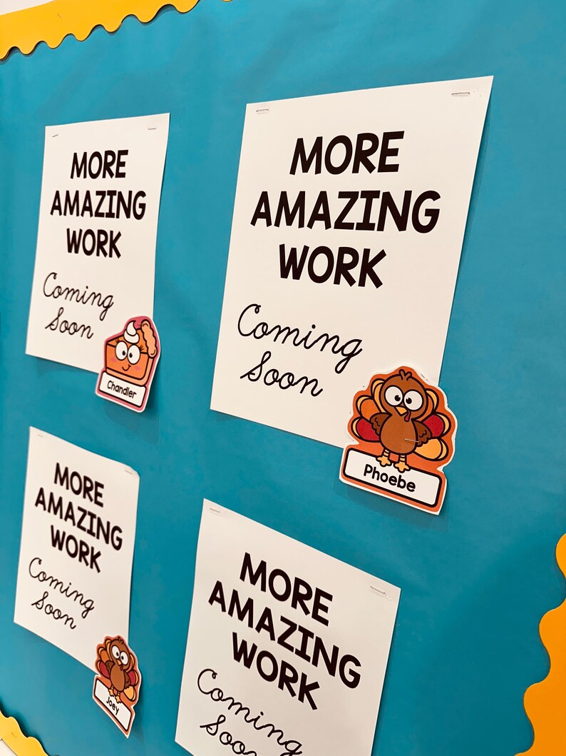 Thanksgiving Name Tags Labels Editable, Desk Name Tag & Plates - Etsy