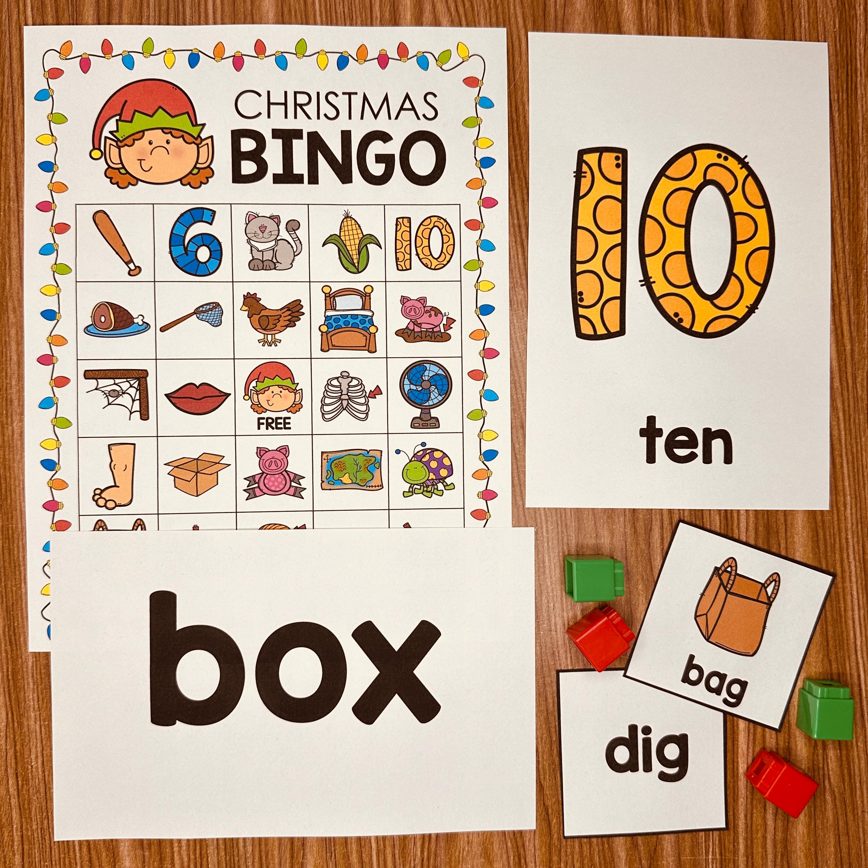 Christmas Phonics Bingo, No-prep CVC Decodable Game for Holidays ...