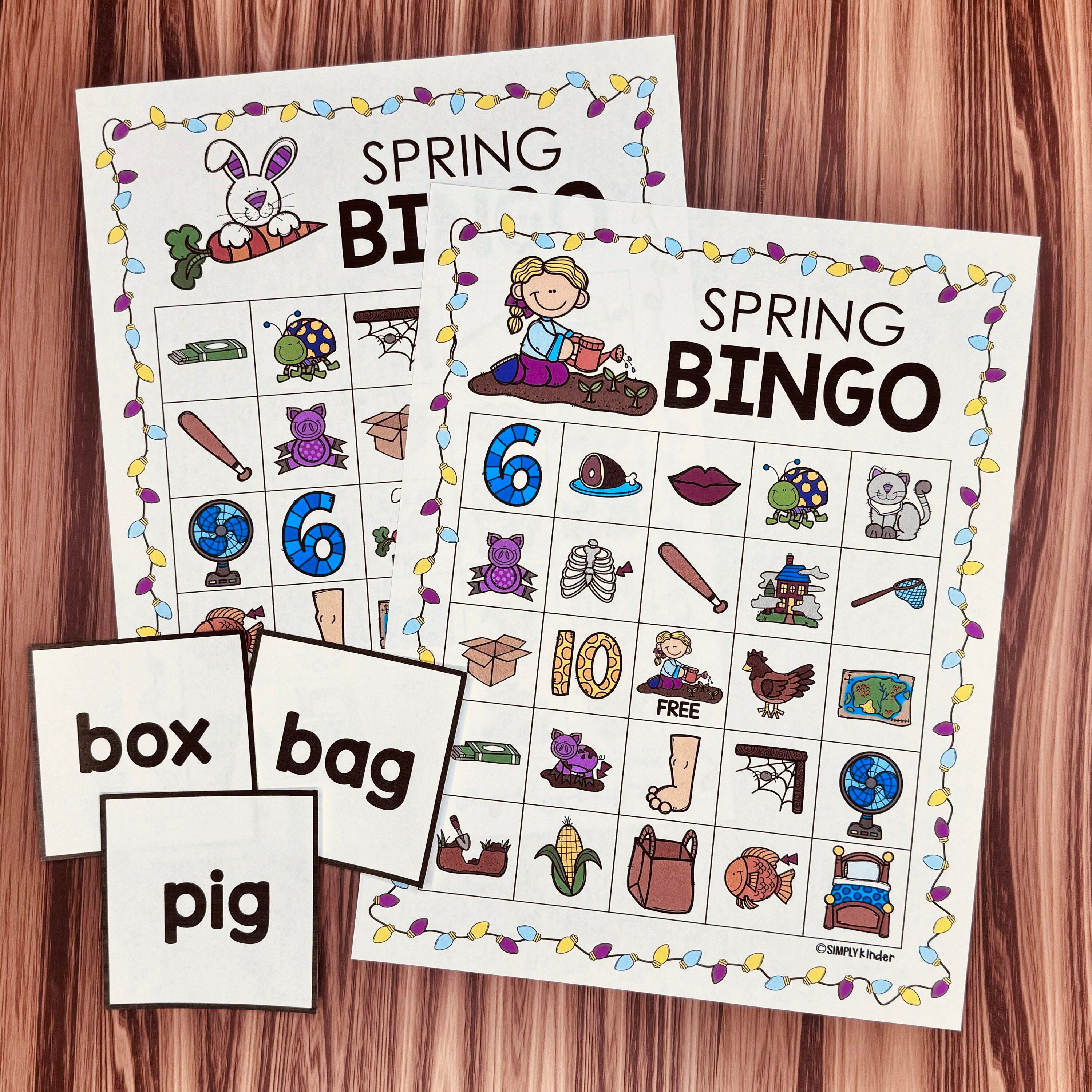 Spring Activities, Phonics Bingo, No-prep CVC Decodable Game ...