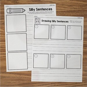 Silly Sentences Digraph Decodable Writing Word Practice Center for ...