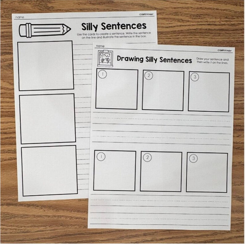 Silly Sentences Digraph Decodable Writing Word Practice Center for ...