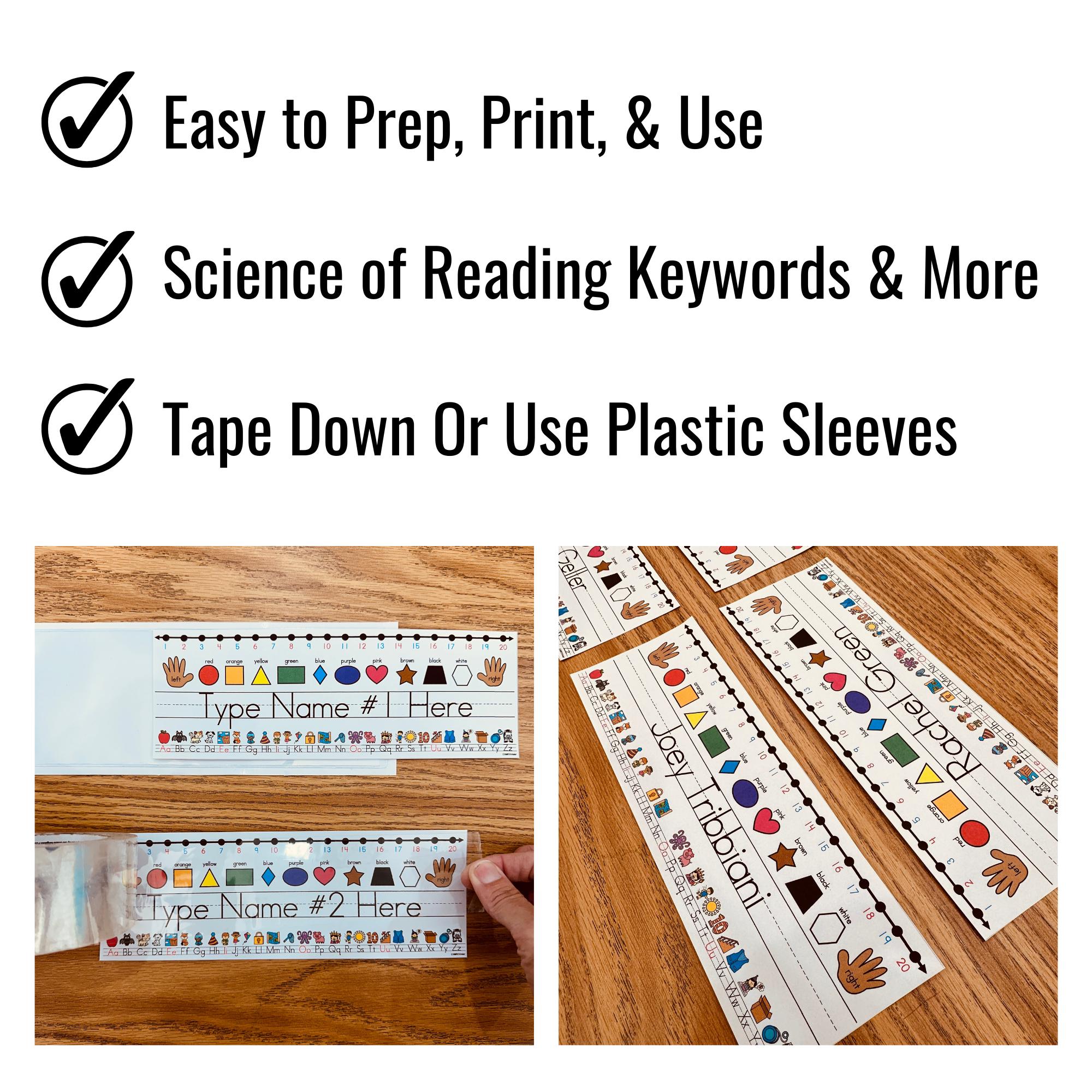 Editable Kindergarten Name Tags or Desk Plates - Etsy