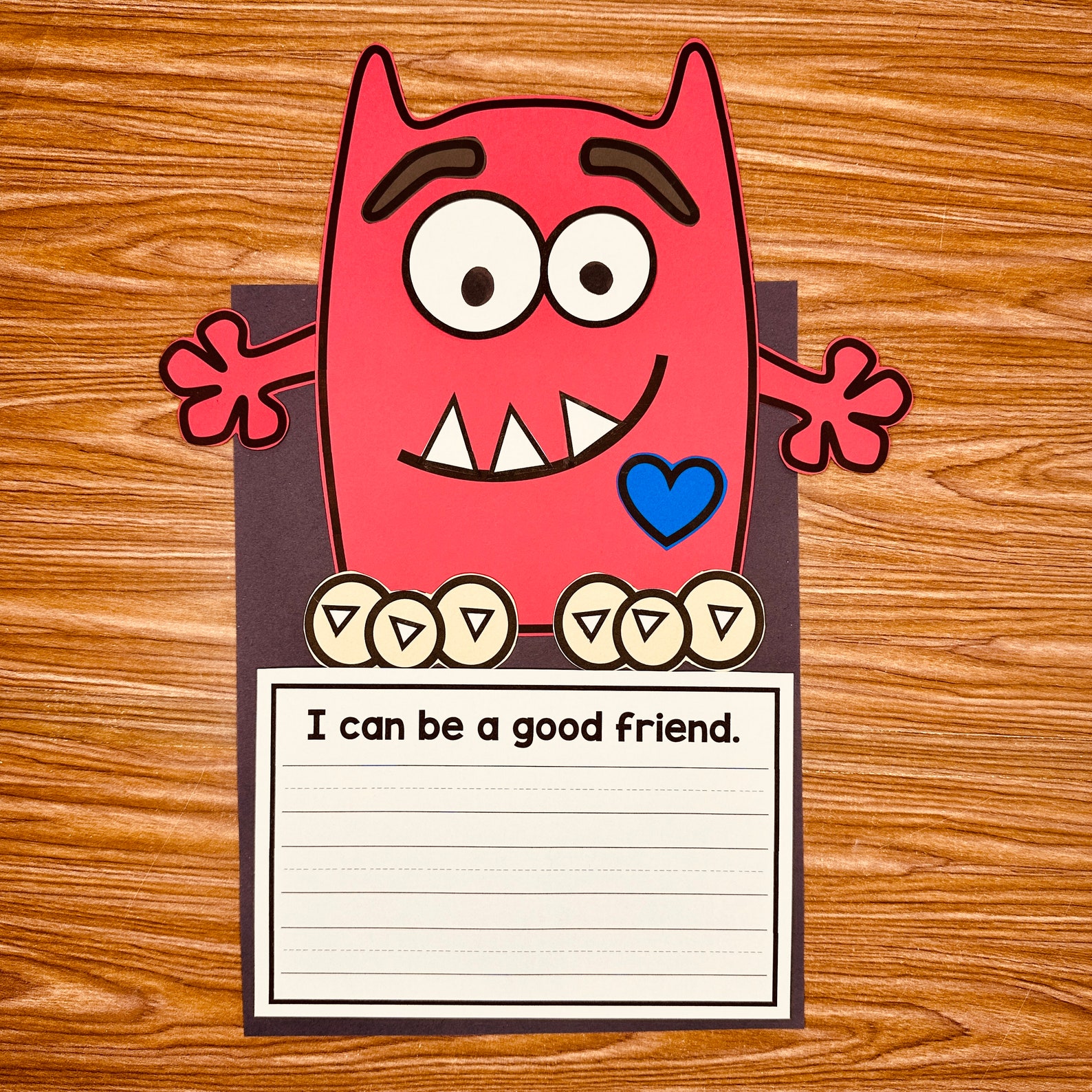 Love Monster Craft, Valentines Day Activity, Writing, Centers, Literacy ...