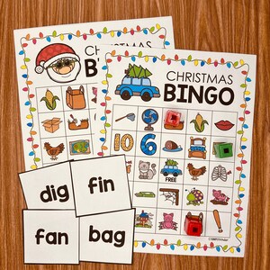 Christmas Phonics Bingo, No-prep CVC Decodable Game for Holidays ...