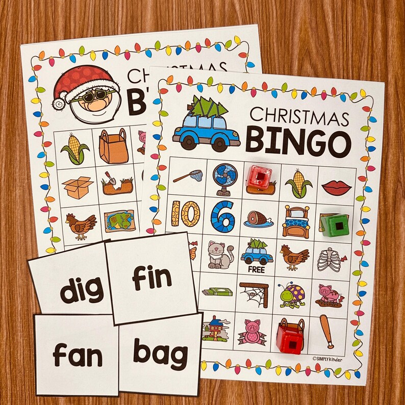 Christmas Phonics Bingo, No-prep CVC Decodable Game for Holidays ...