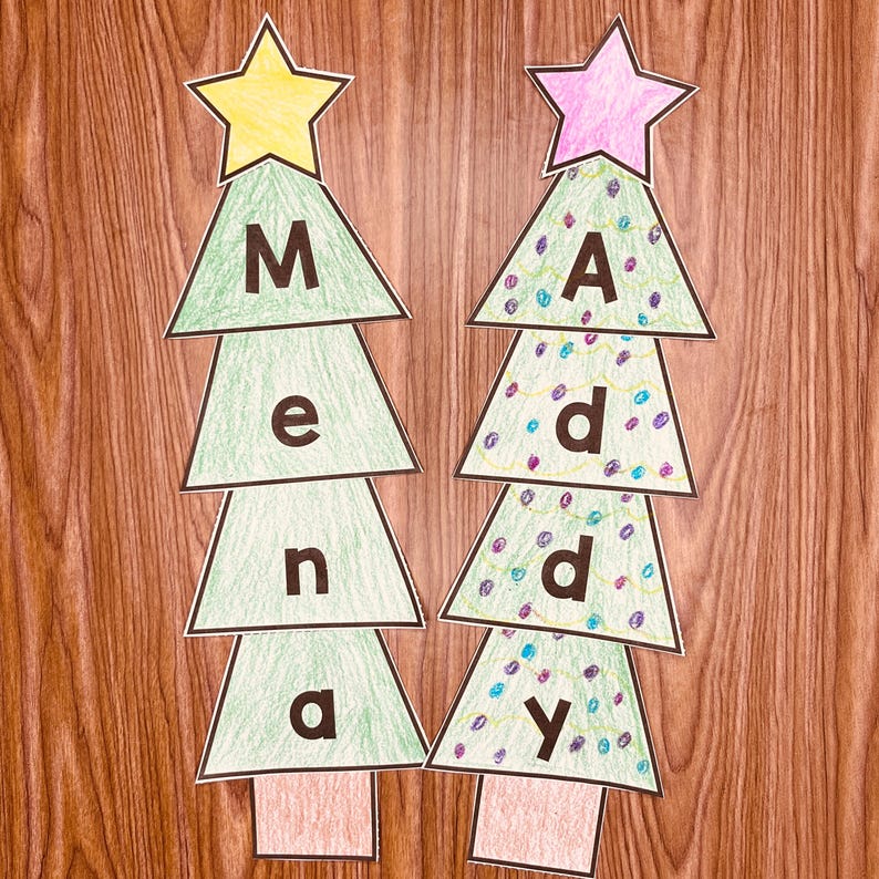 Christmas Tree Editable Name Activity & Craft for Winter Bulletin ...