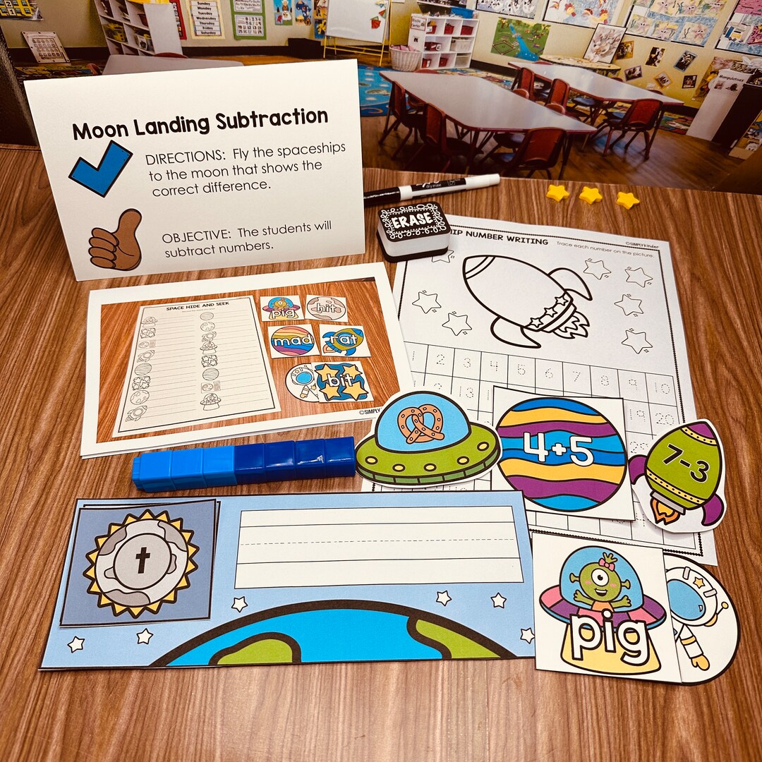 Space and Eclipse Centers and Activities for Kindergarten - Etsy