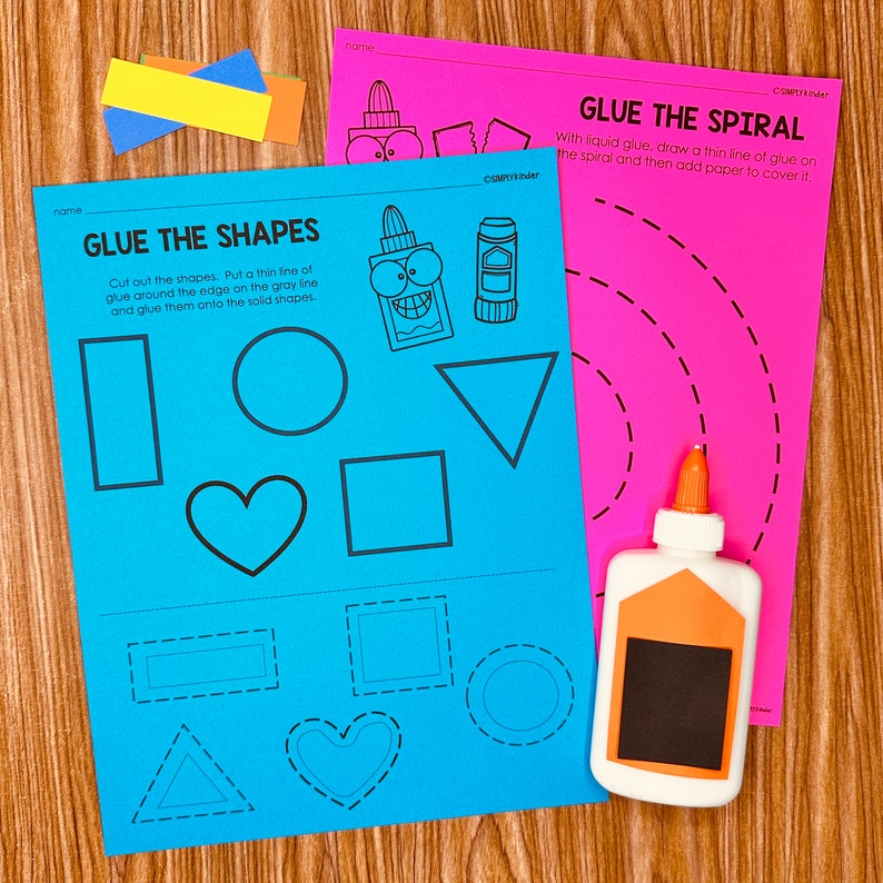 Glue Practice Worksheets & Activities - Etsy