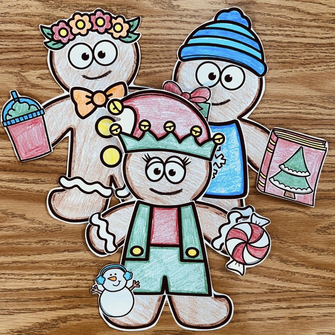 Build a Gingerbread Man Christmas Craft Activity for Kindergarten ...
