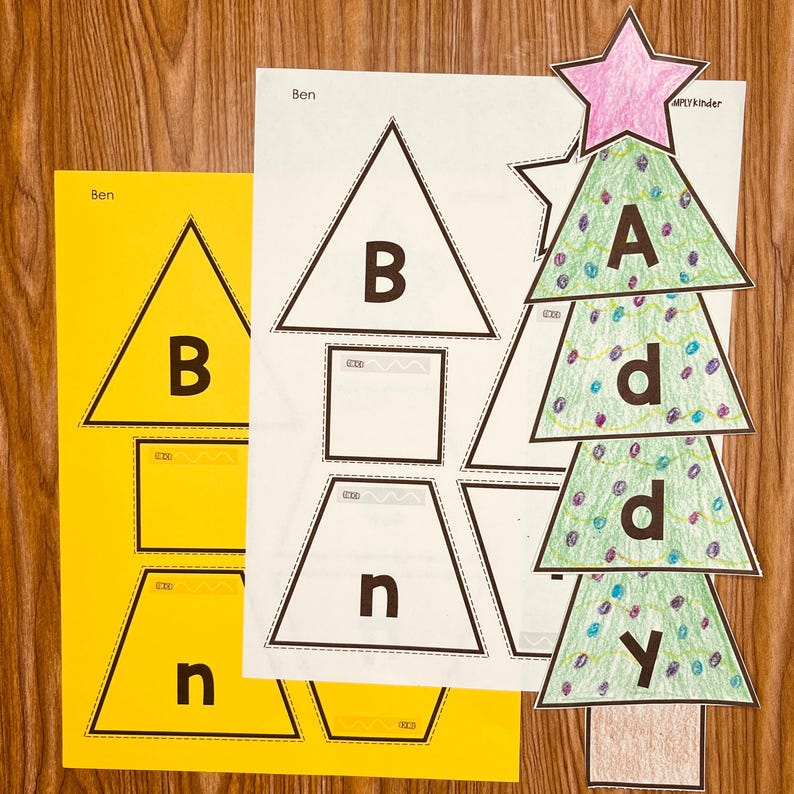 Christmas Tree Editable Name Activity & Craft for Winter Bulletin ...