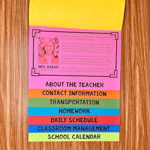 Back to School Editable Flipbook for Meet the Teacher or Open House ...