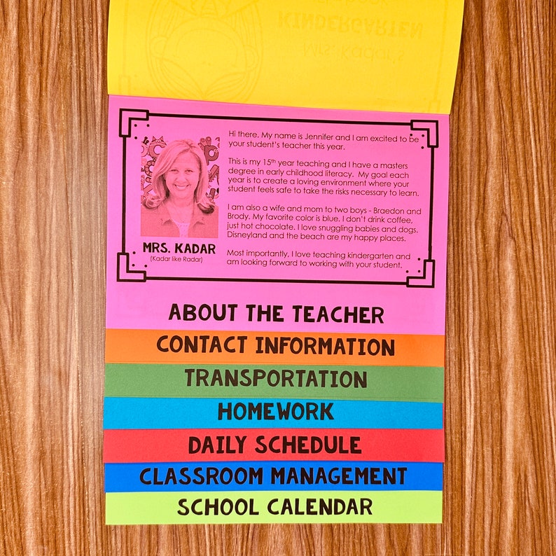 Back to School Editable Flipbook for Meet the Teacher or Open House ...