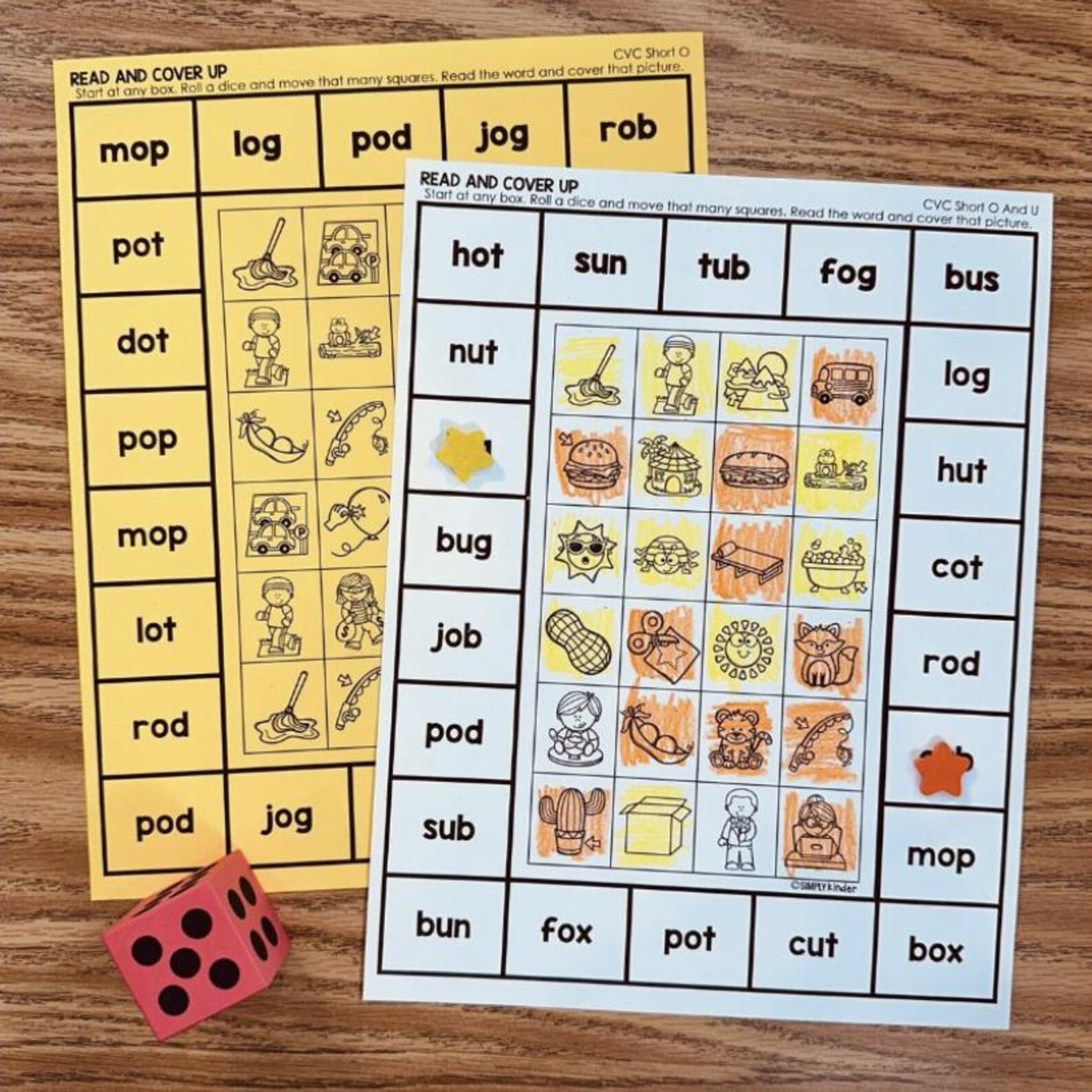 CVC Words Games No-prep Read and Cover Up - Etsy