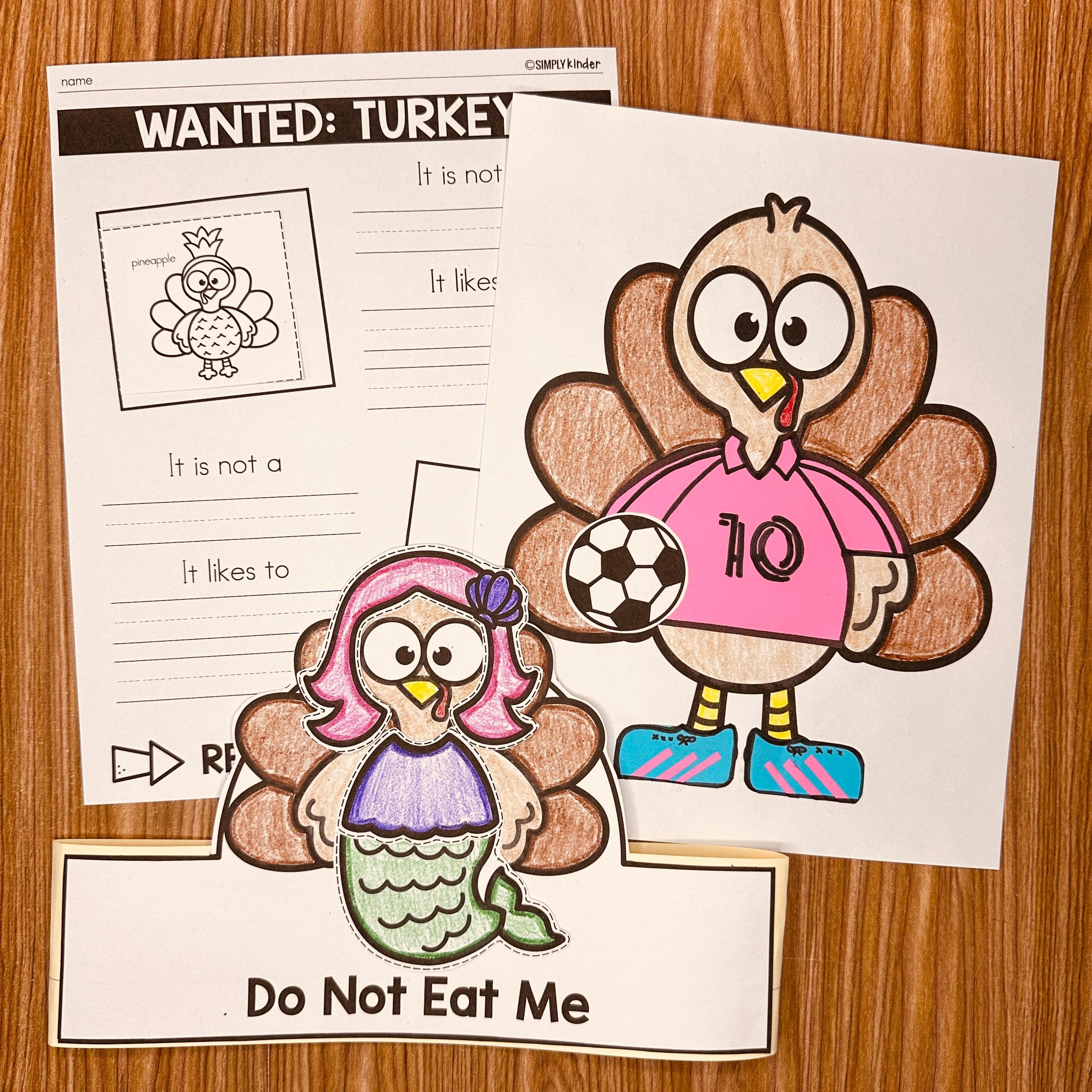 Turkey in Disguise Writing Craft, Take Home Project, Thanksgiving ...