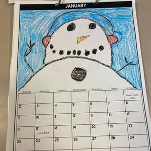 Editable Directed Drawing Calendar, Holiday or Christmas Parent Gift - Etsy