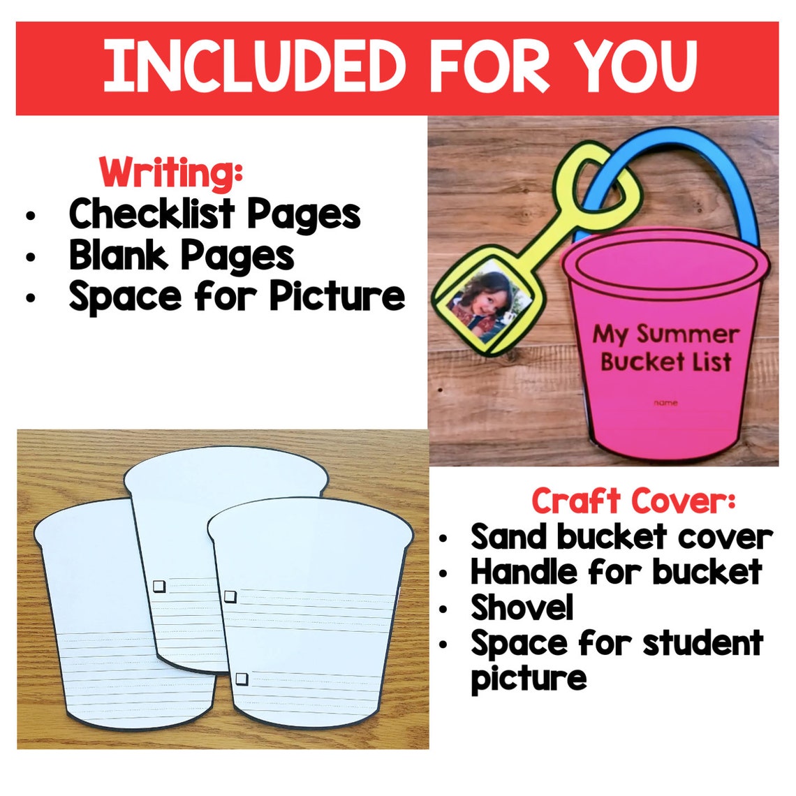 Summer Bucket List Craft & Writing, End of the Year Activity for ...