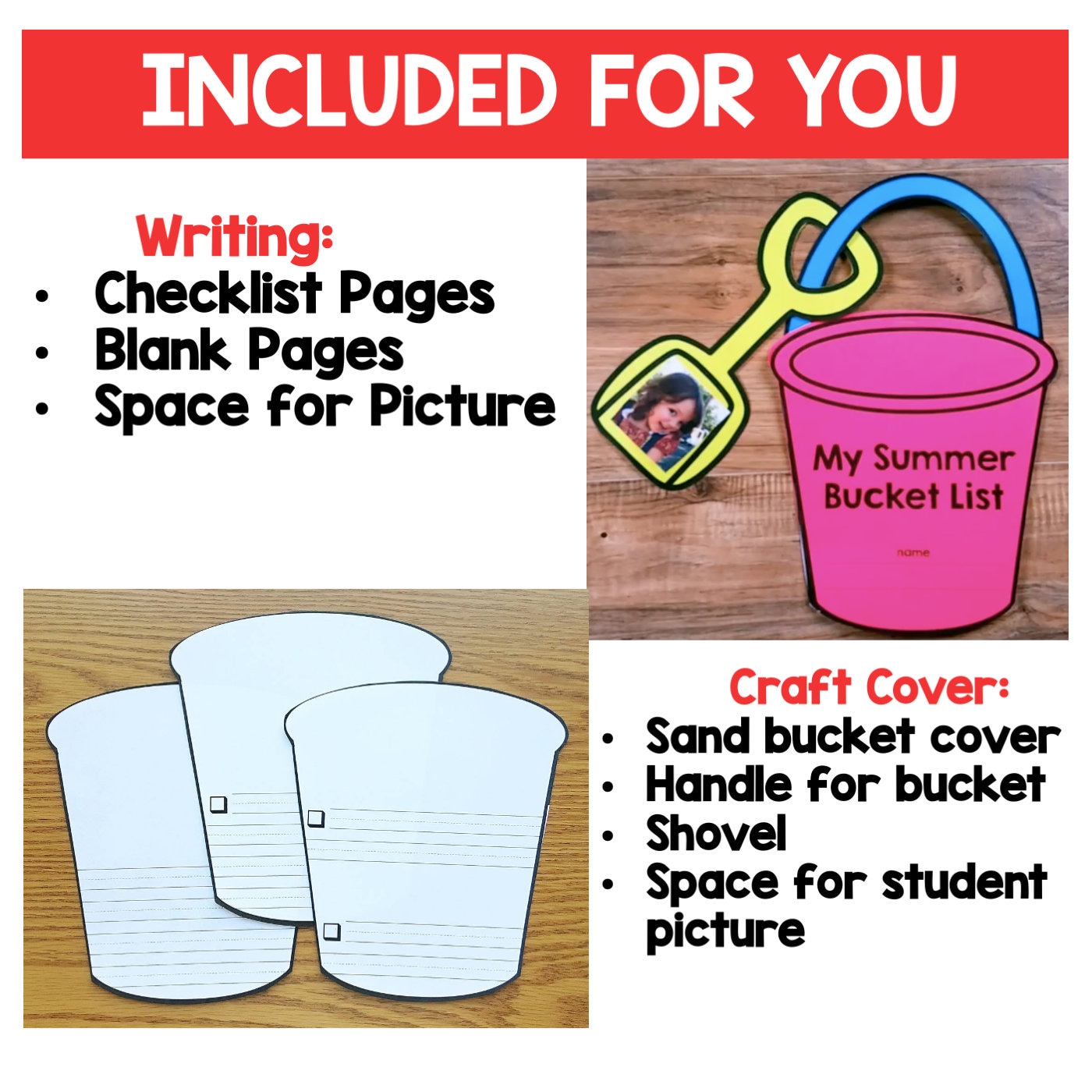 Summer Bucket List Craft & Writing, End of the Year Activity for ...