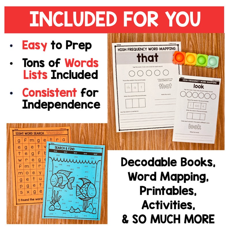 Sight Word Practice, Activities, Sentences, Games, Books, Science of ...