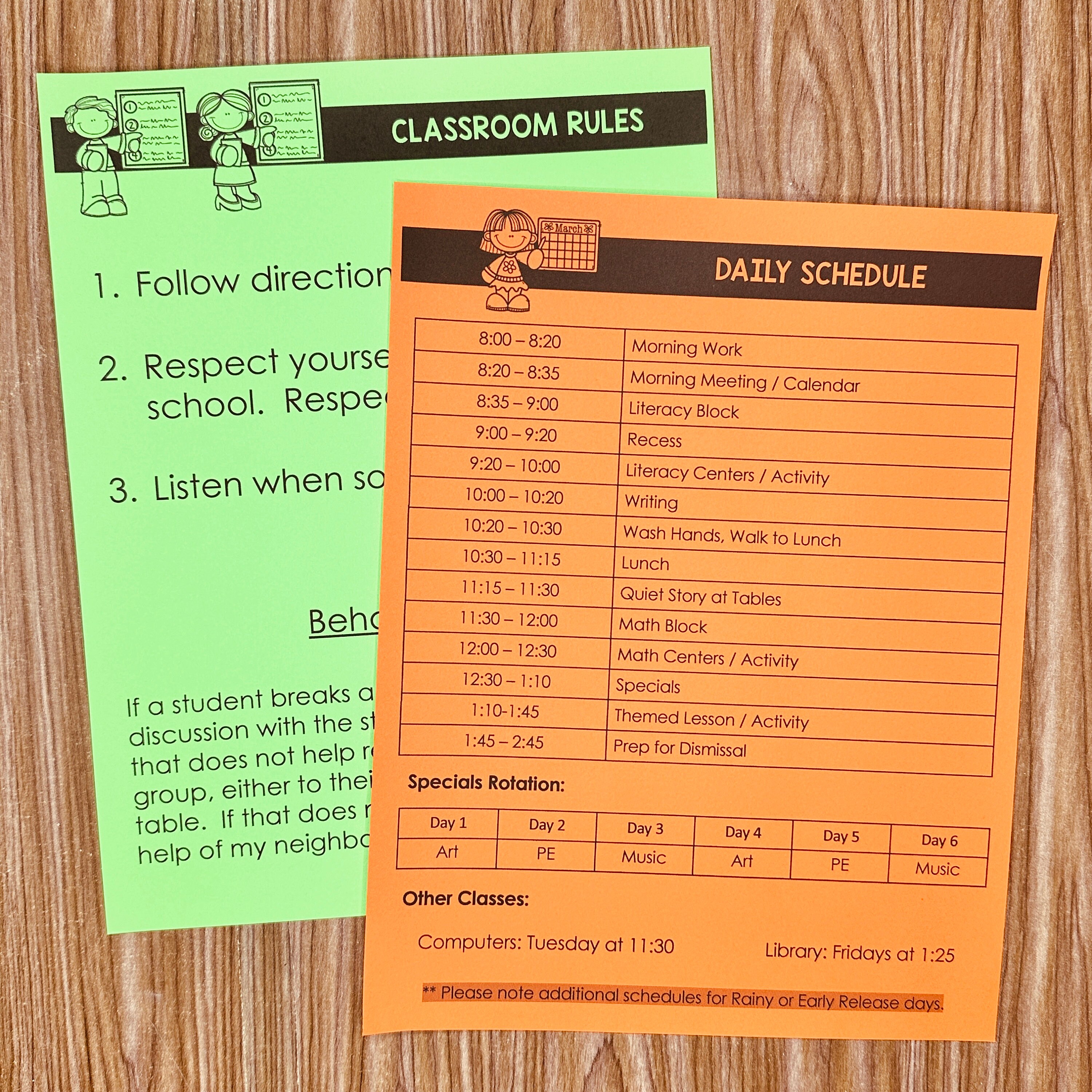 Editable Sub Binder, Substitute Binder for Kindergarten & First Grade ...