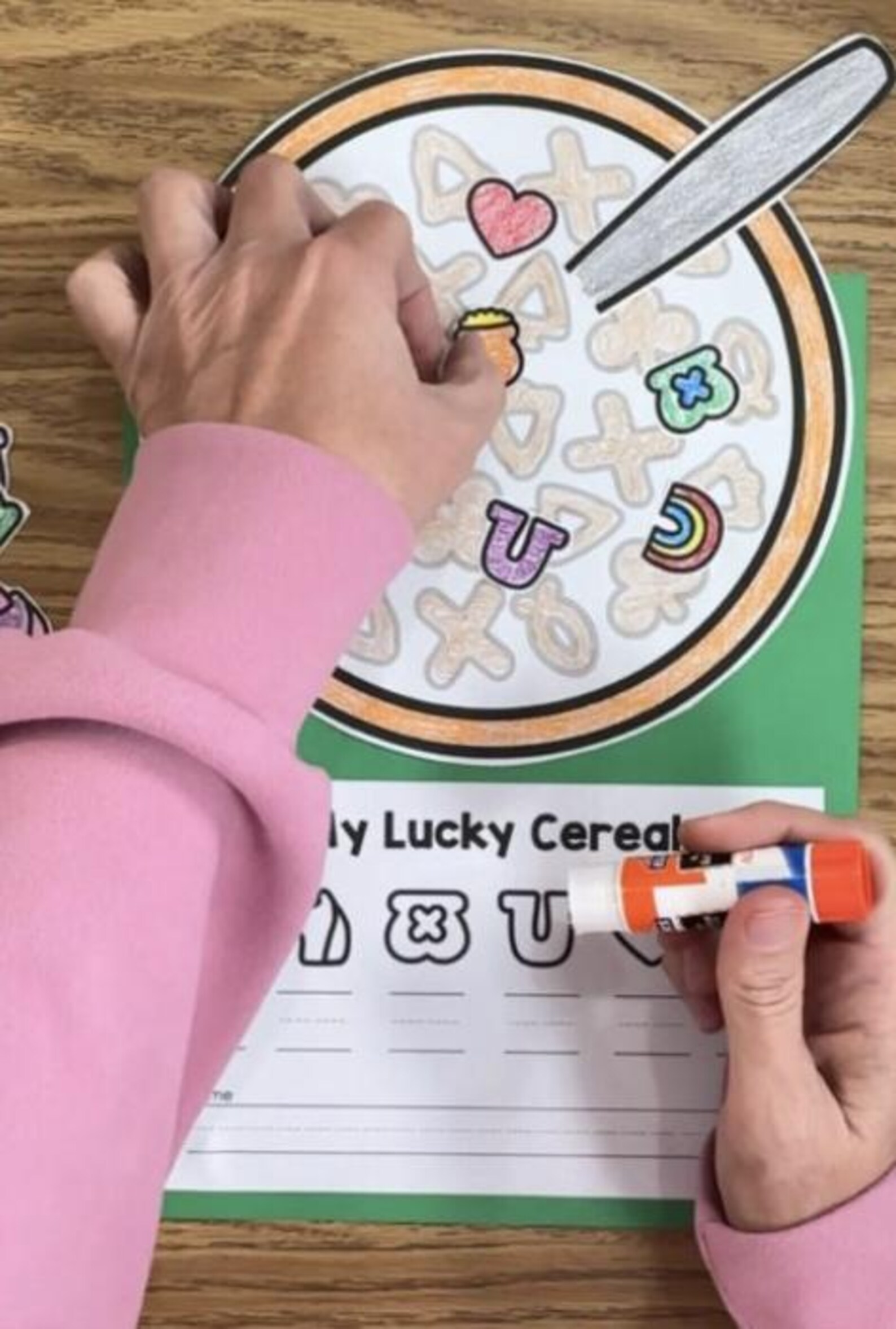 St. Patrick's Day Lucky Cereal Math Craft for Kindergarten (digital ...