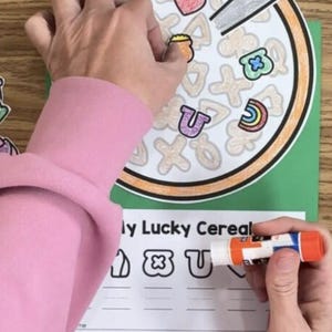St. Patrick's Day Lucky Cereal Math Craft for Kindergarten (digital ...