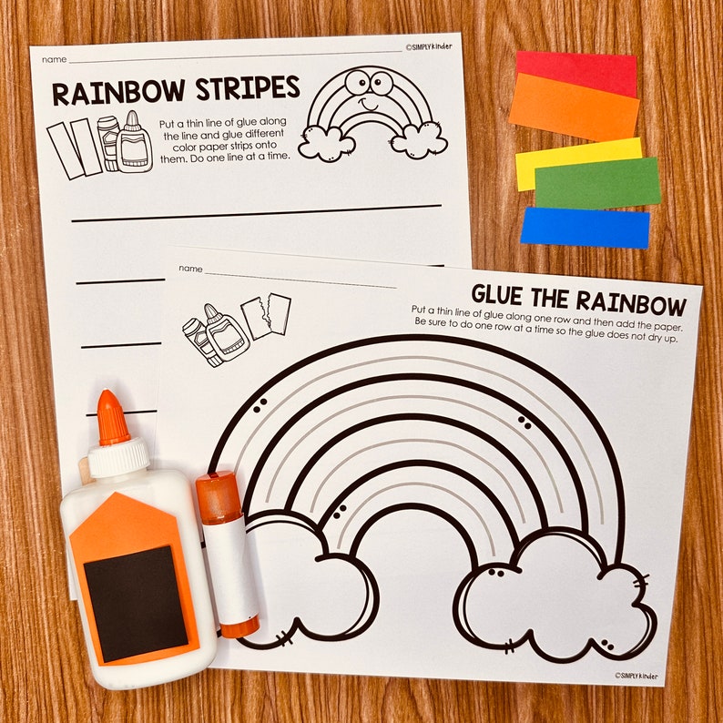 Glue Practice Worksheets & Activities - Etsy