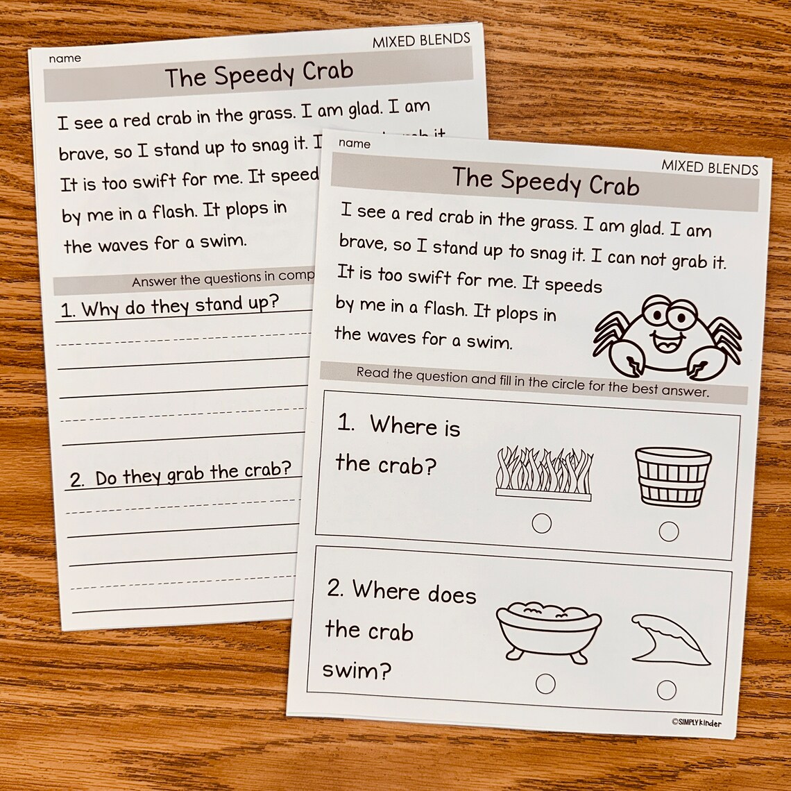 Mixed Blends Decodable Fluency Passage With Reading Comprehension ...