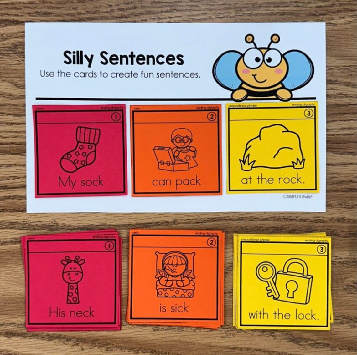 Silly Sentences Digraph Decodable Writing Word Practice Center for ...