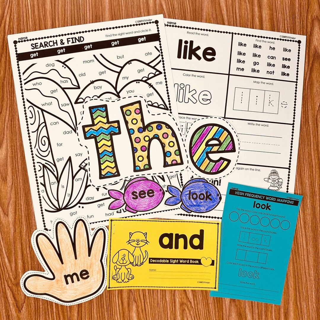 Sight Word Practice, Activities, Sentences, Games, Books, Science of ...