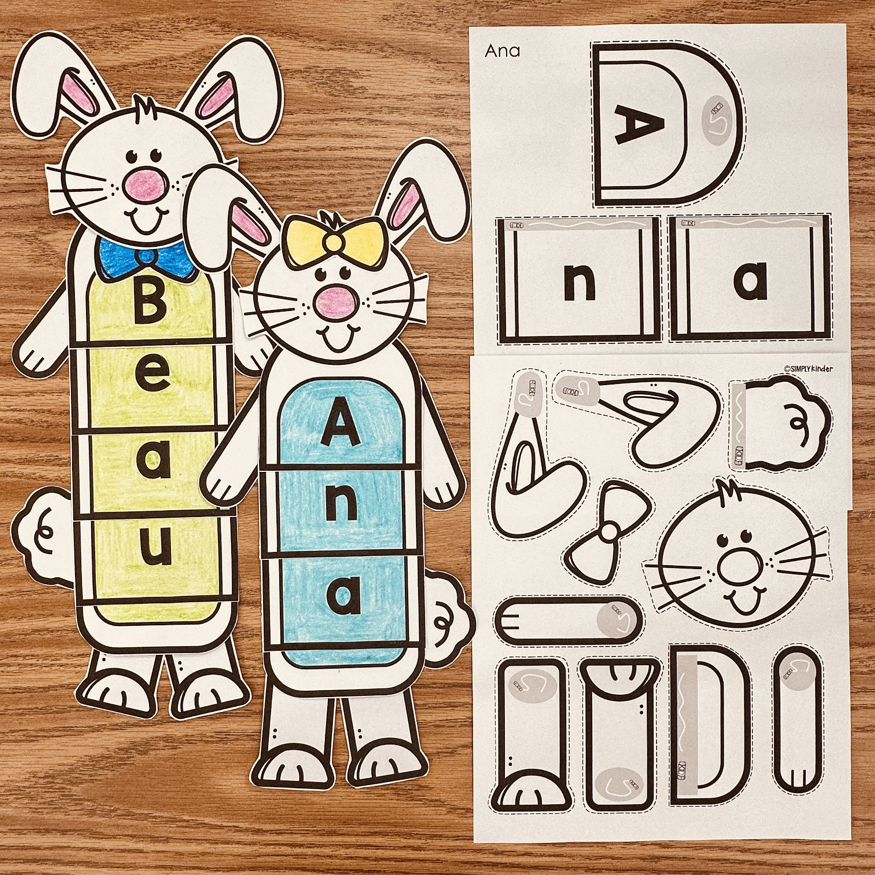 Easter Bunny Name Craft: Editable Bulletin Board Activity (digital ...
