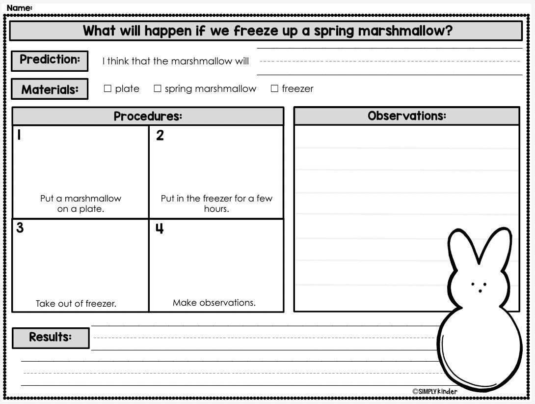 Easter Activities - Spring Marshmallow Science - Etsy