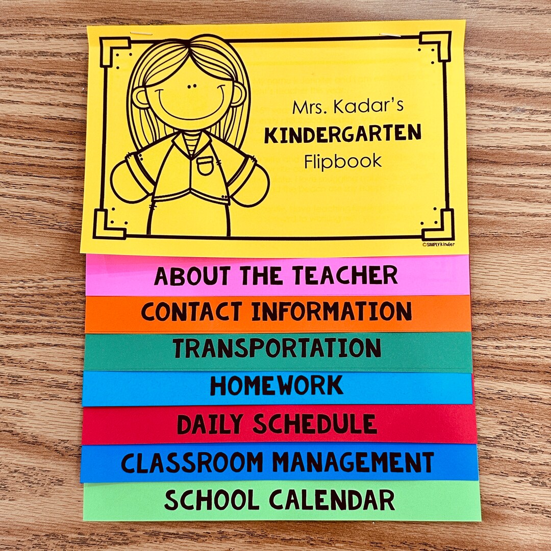 Back to School Editable Flipbook for Meet the Teacher or Open House ...