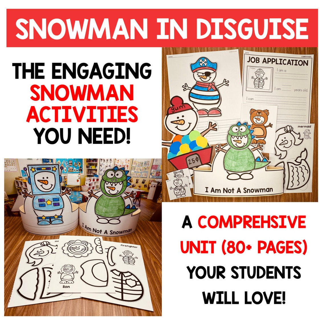 Disguise a Snowman Writing & Craft, Snowman in Disguise Project ...